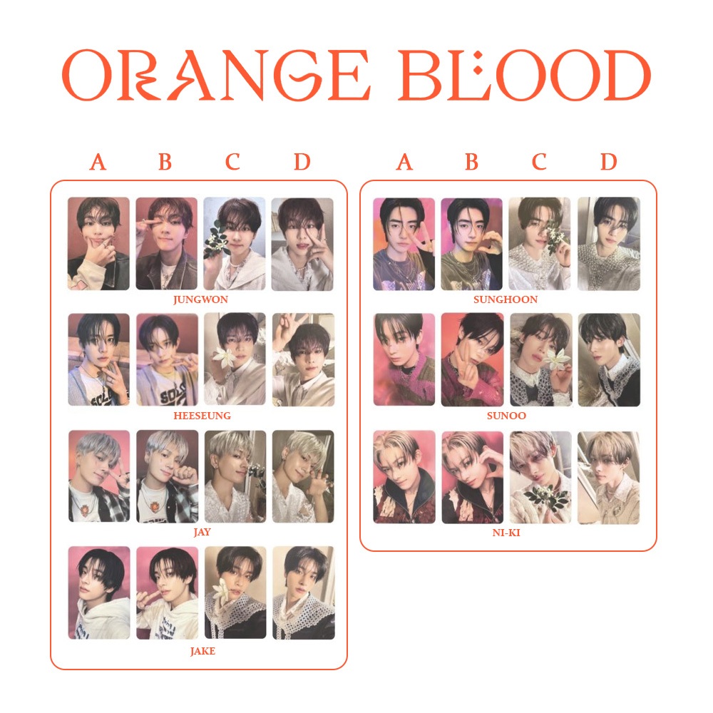 ENHYPEN 5th Mini Album Orange Blood Photobook Ver. Photocard | Shopee Brasil