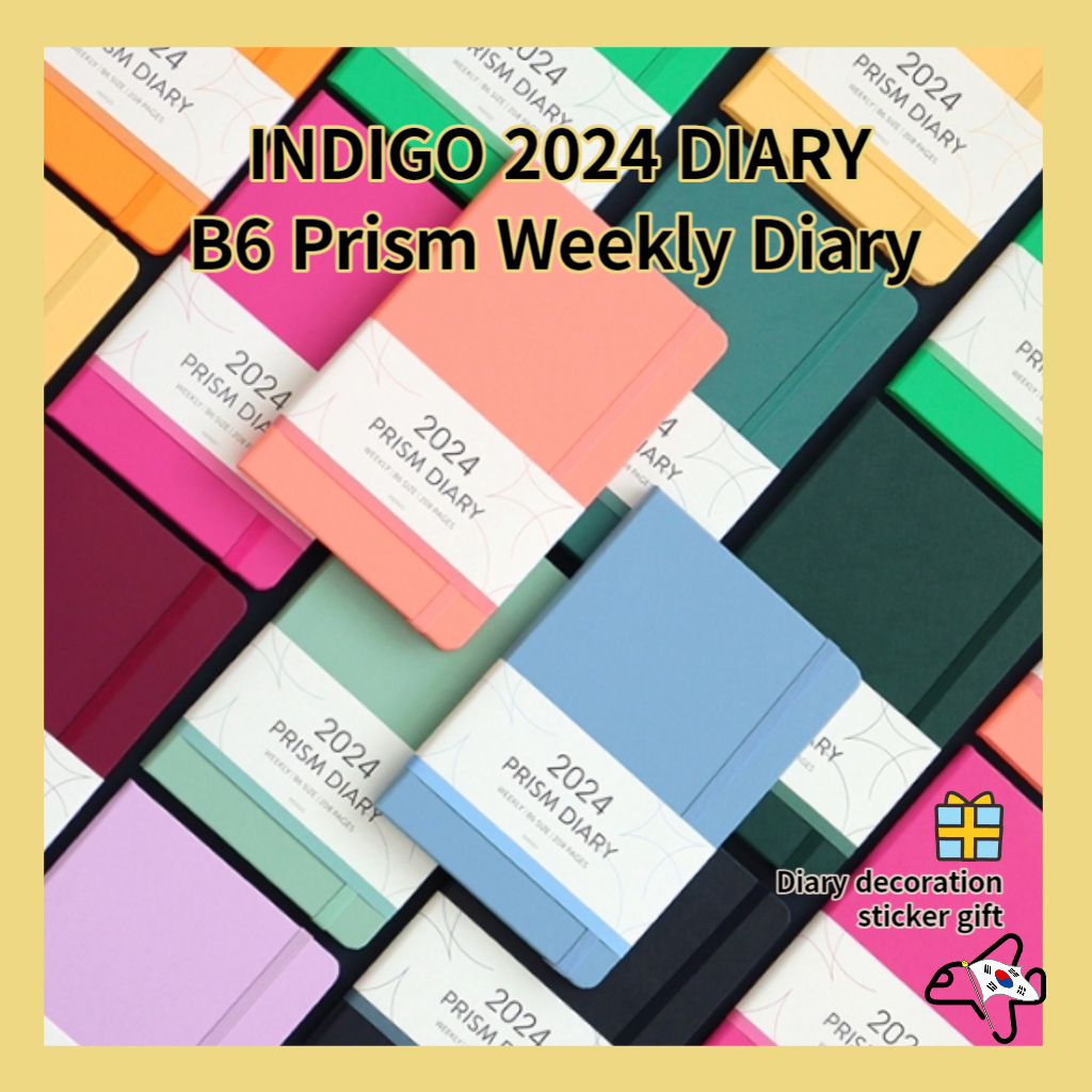 INDIGO 2024 B6 Weekly Diary Diário B6 Semanal Do Prisma B6/Planejador Coreano/B6 2024 2024 ...