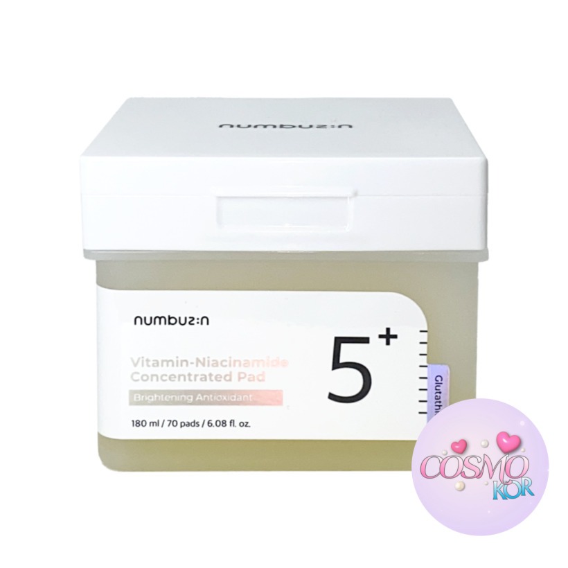 numbuzin no.5 vitamin-niacinamide concentrated pad 180ml | Shopee Brasil