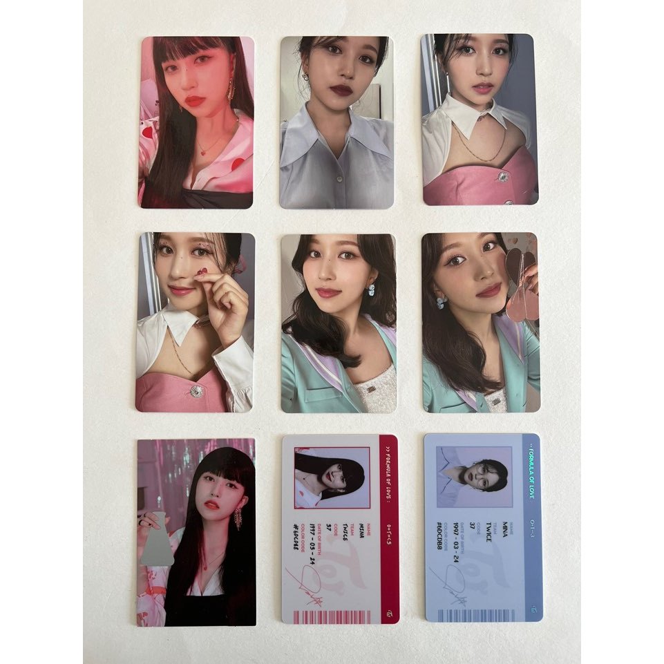 TWICE 3o Álbum Fórmula De Love : O + T = 3 Cartão Oficial De Foto Mina ...