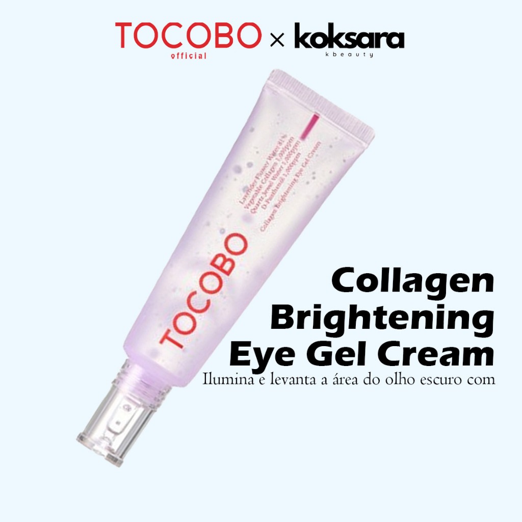 TOCOBO OFFICIAL collagen brightening eye gel cream 30ml | Shopee Brasil