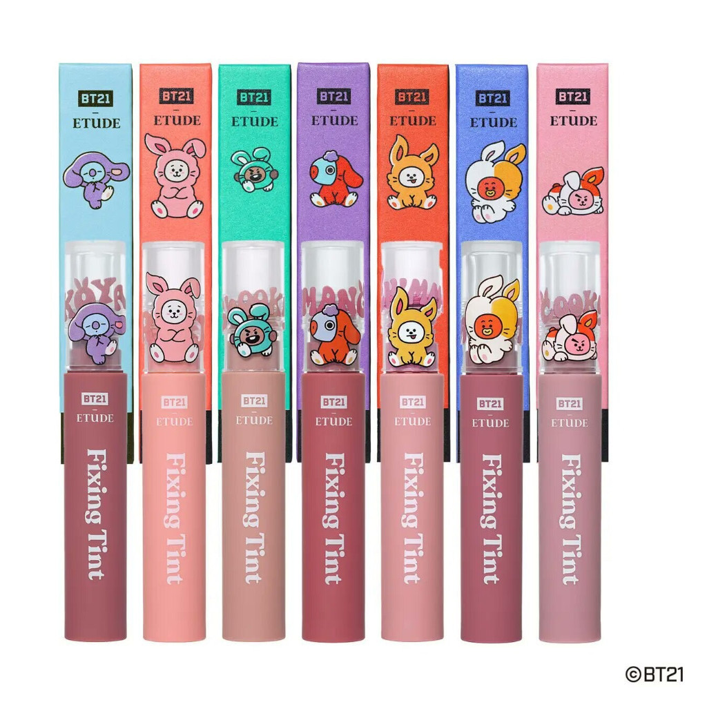 BTS BT21 ETUDE HOUSE Fixing Tint / Neutral Tone Lip Tint Makeup ...