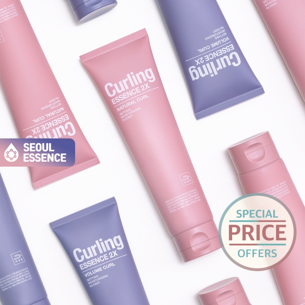 MISE EN SCENE Curling Hair Essence 2X Natural Curl/Volume 150ml , 250ml/Para Fixador De Franja ...