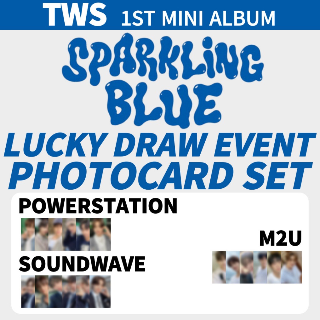 [OFFICIAL/SET] TWS 1st Mini SPARKLING BLUE 2nd LUCKY DRAW PHOTOCARD PC ...