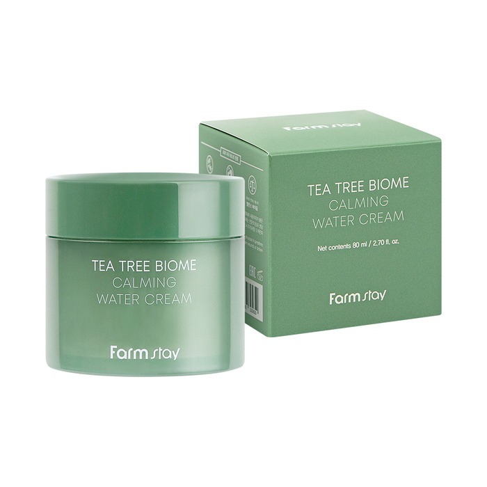 farm stay tea tree biome calming water cream 80ml | Shopee Brasil