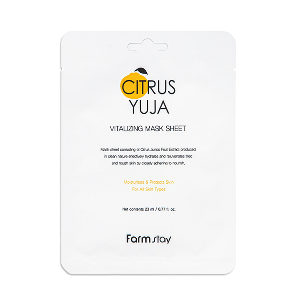 farmstay citrus yuja vitalizing mask sheet 23ml | Shopee Brasil