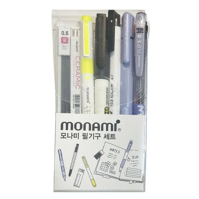 [MONAMI Writing Pack-Incluindo Canetas , Lápis Mecânico , Hightlighter ...