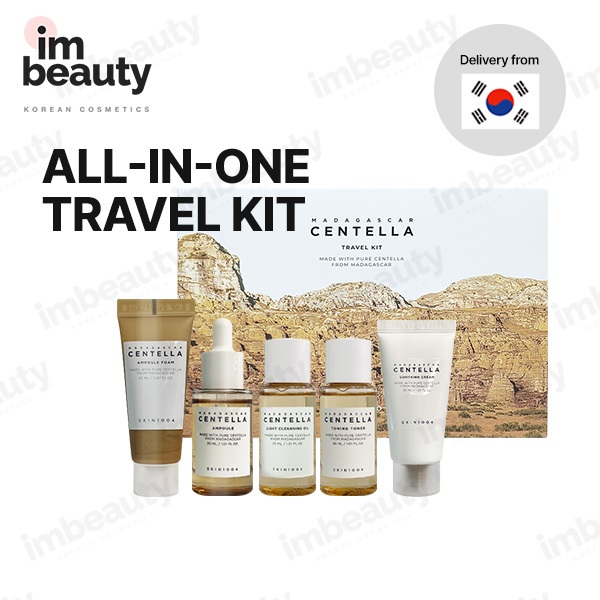 [Skin1004] Madagascar Centella Travel Kit 5 Tipos/Toner/Ampola/Creme/Óleo De Limpeza/Espuma ...