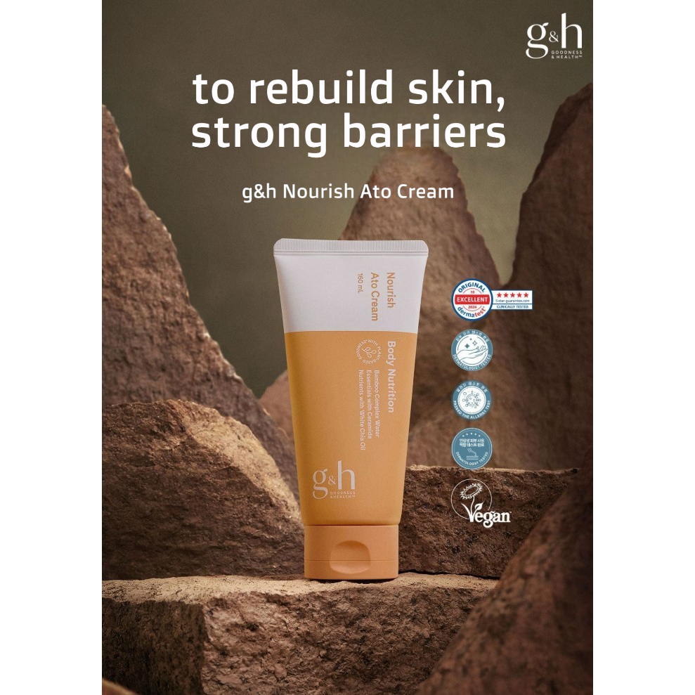 g & h Nourish Ato cream 160ml Loção Corporal Facial Preenche A Barreira ...