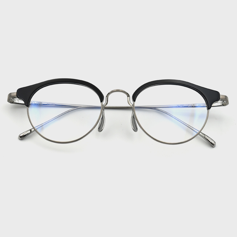 Korea House Marca PRO-FEEL Óculos Leves Da Linha Brow-line Round ...