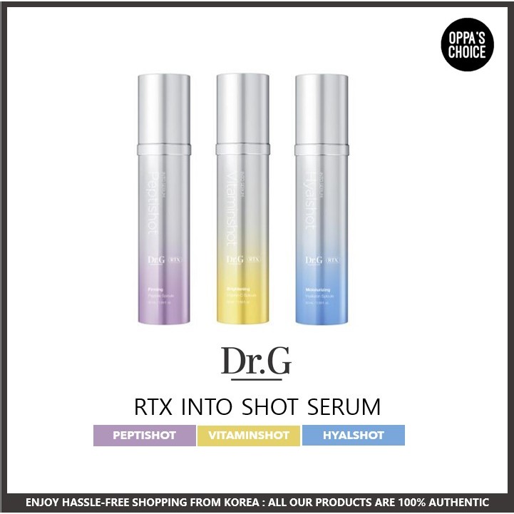 [Novo] DR.G RTX Em Soro De Tiro (PEPTISHOT , VITAMINSHOT , HYALSHOT) 50ML | Shopee Brasil