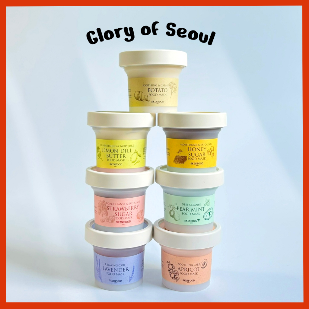 [SKINFOOD] Food Mask (7 Types) Pear Mint / Strawberry Sugar / Apricot ...
