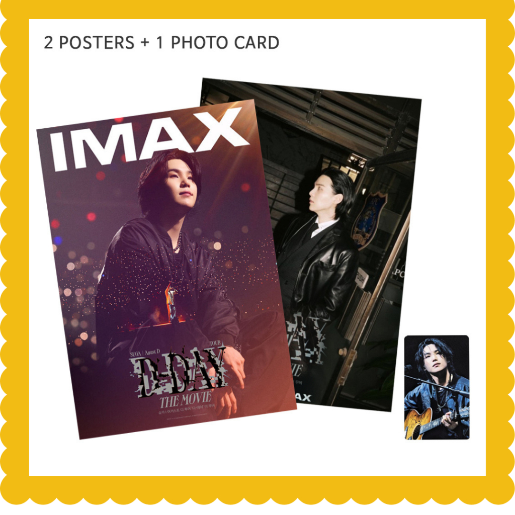 BTS Suga AGUST D TOUR "-DAY " O Filme CGV KOREA 2 Tipos De Cartazes + 1 Cartão Fotográfico ...