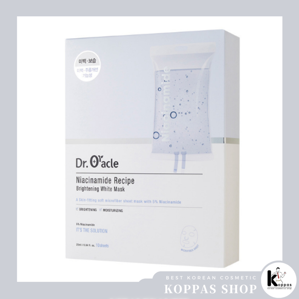 [Dr.Oracle] Niacinamide Recipe Brightening White Mask 25ml (10pcs) Niacinamida Receita Máscara ...