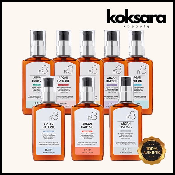 raip r3 argan oil hair essence 100ml 8types | Shopee Brasil