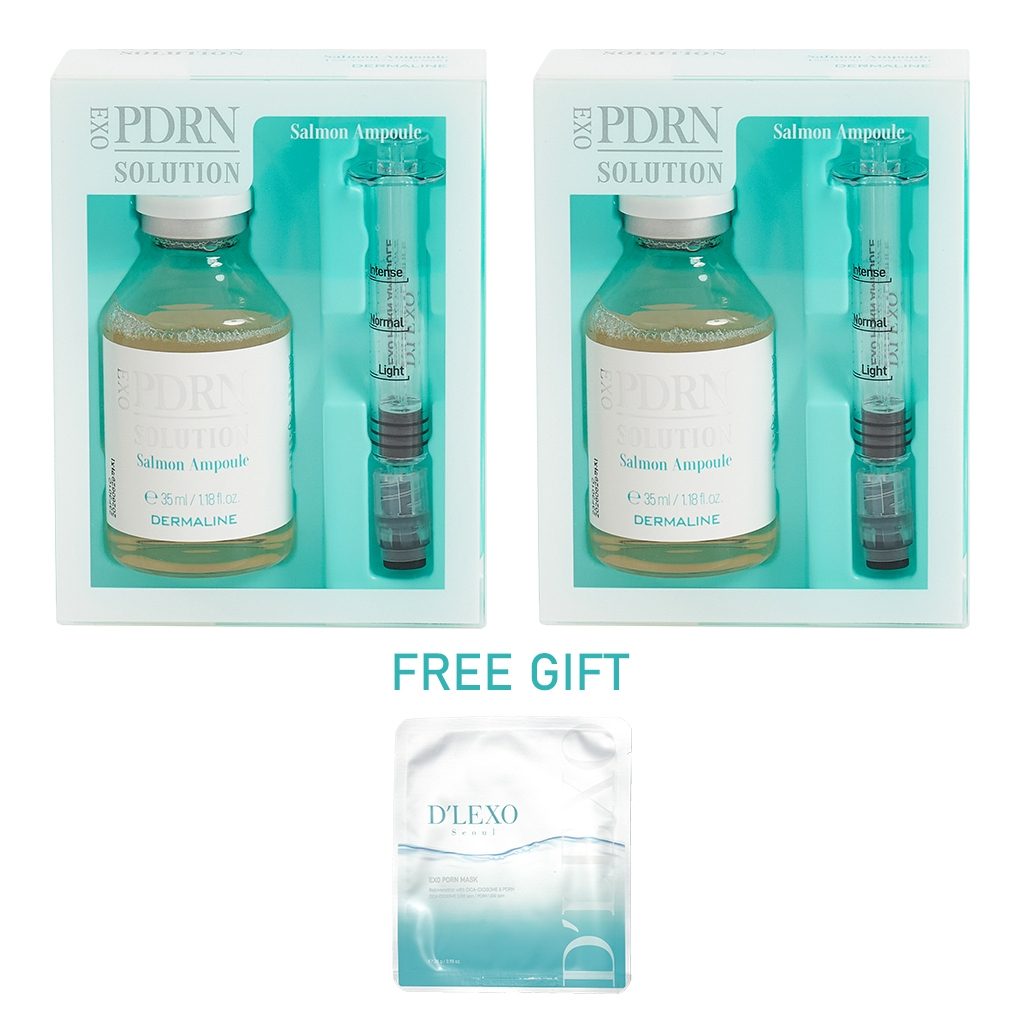 (Dermalina Combo Com Presente) PDRN EXO Solution Salmon Ampoule * 2 ...
