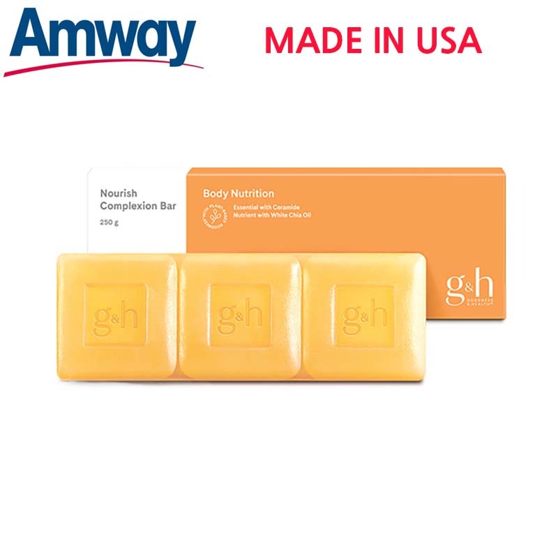 Amway G & H NOURISH + COMPLEXION BAR Dor de Sabão savon (1Box 3ea) Fabricado Nos Eua | Shopee Brasil