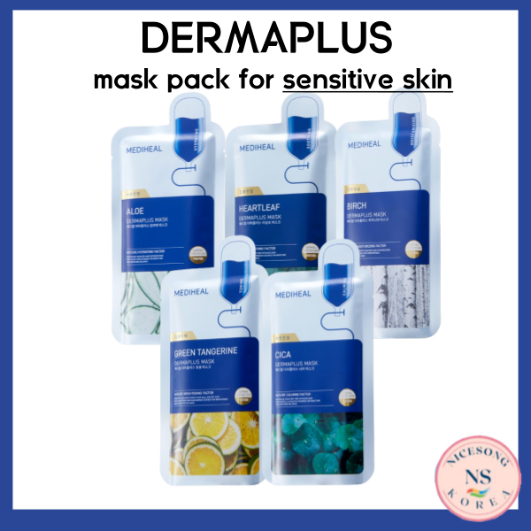 [DermaPlus mask pack 22ml (aloe , heartleaf , cica , Tangerina Verde ...