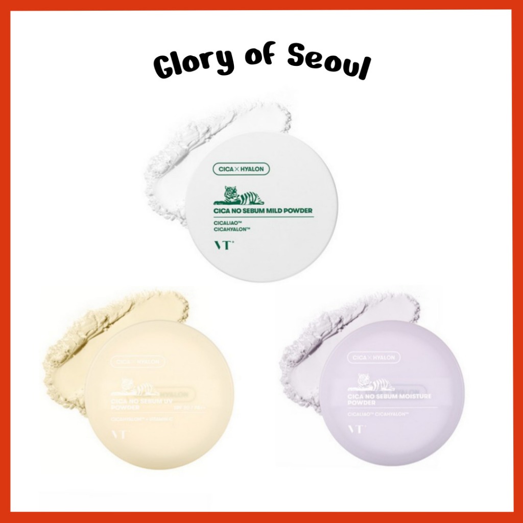 VT Cosmetics Cica No Sebum Powder, 5g (3 Types) Mild / Moisture / UV ...