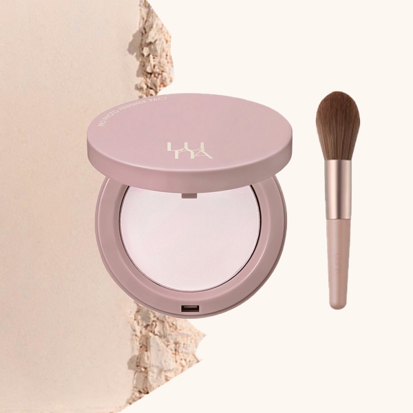 luna pro photo finisher blur powder pact + blur brush 2colors | Shopee ...