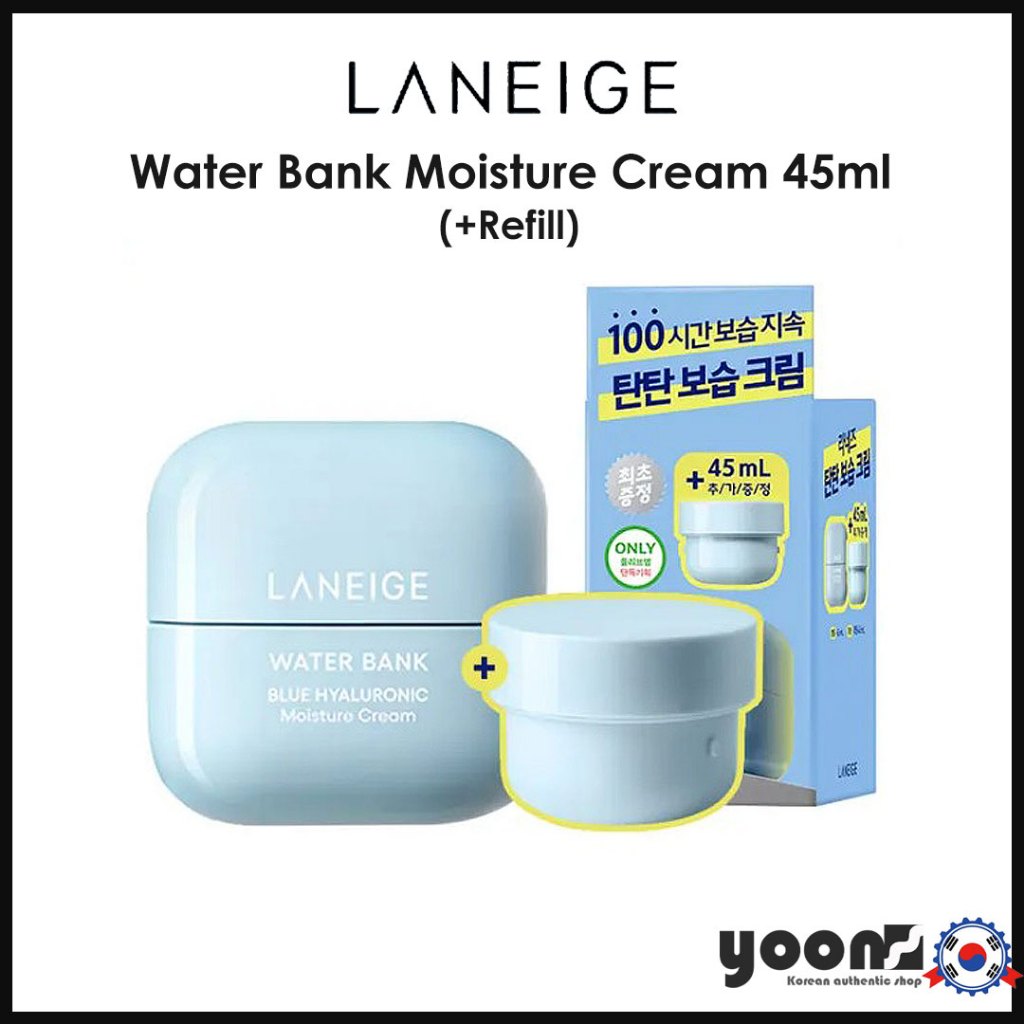 [LANEIGE] Creme Hidratante Banco De Água 45ml + Recarga De 45ml_da Coreia | Shopee Brasil