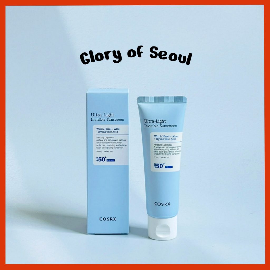 COSRX Ultra-Light Invisible Sunscreen, 50mL | SPF50+ PA++++, Witch Hazel, Aloe, Hyaluronic acid ...