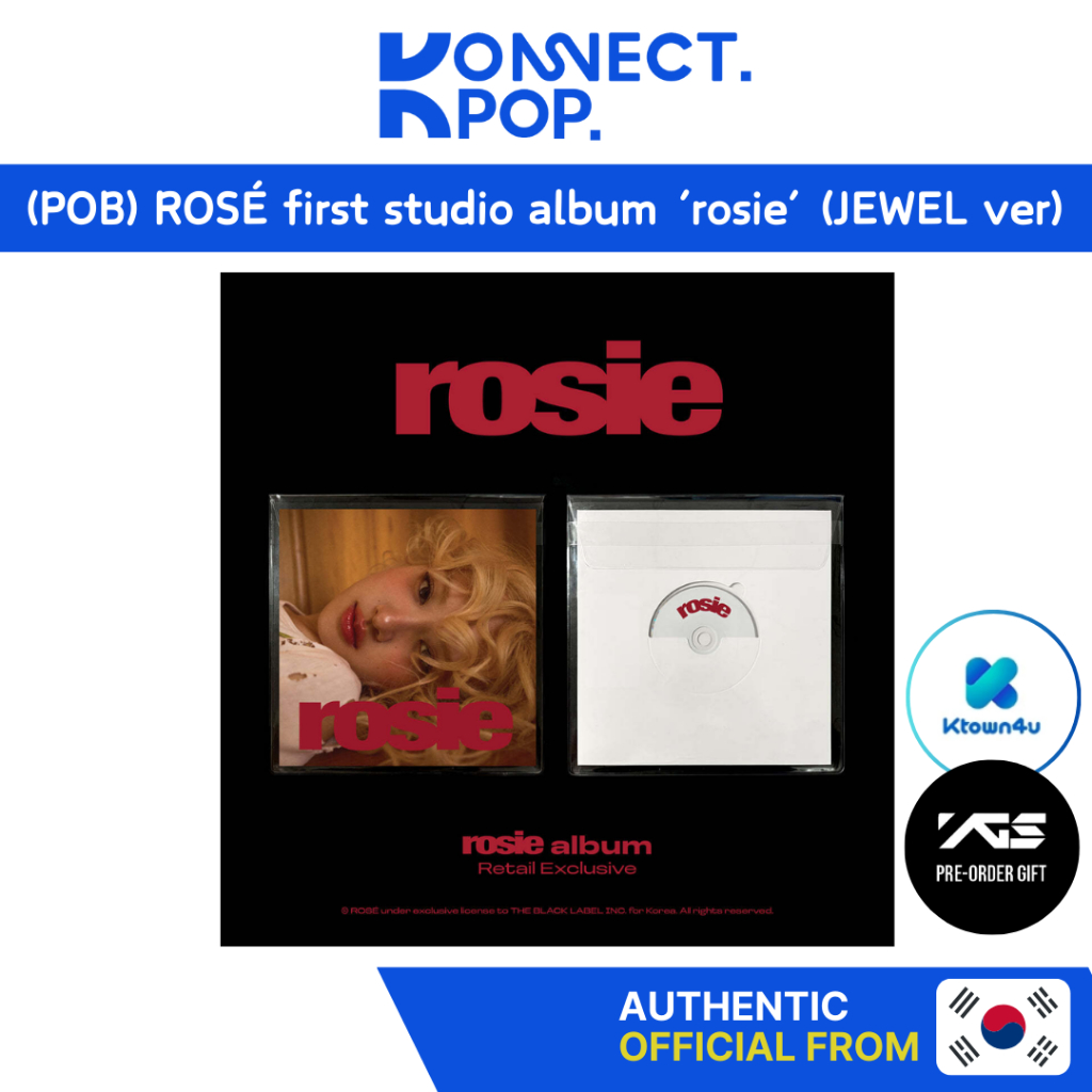 (POB) BLACKPINK ROSE - 1st Studio Album [ rosie ]_Jewel | Shopee Brasil