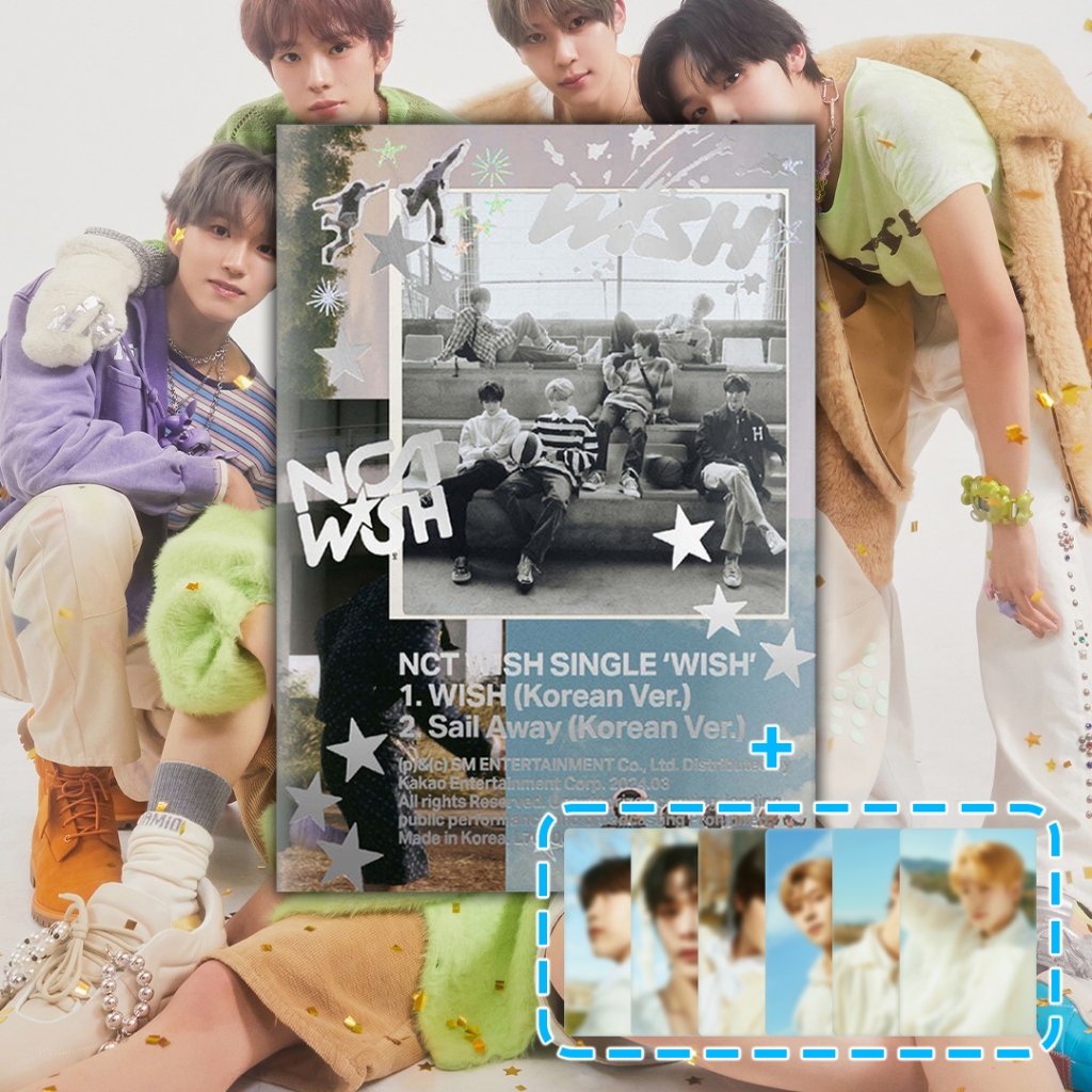 [GIFT] NCT WISH 1st Single Album WISH livro de fotos Ver | Shopee Brasil