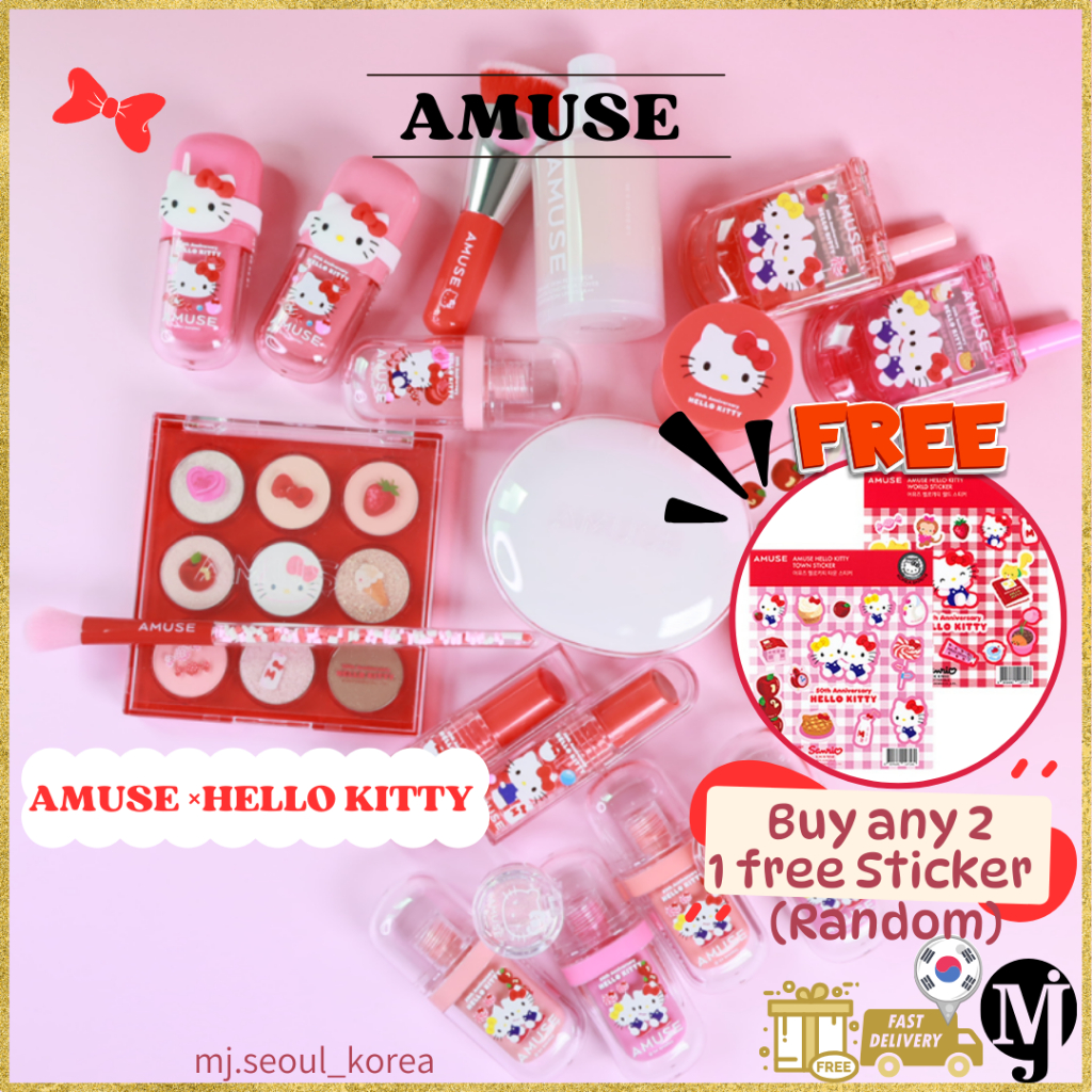AMUSE Hello Kitty Paleta Cerâmica Almofada De Jell-Fit Tint Bebe Dew ...