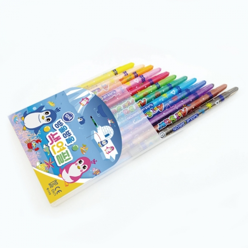 Conjunto De Lápis De Cor Korea Crown Dangul (Torcível)/12 Cores ...