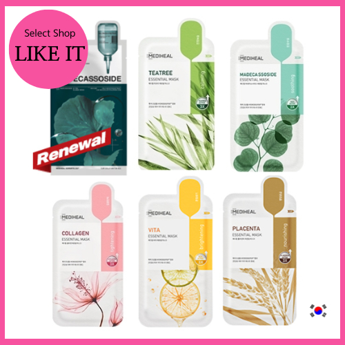 MEDIHEAL Essential mask sheet pack, 1Sheet (6Types) | Shipping from ...