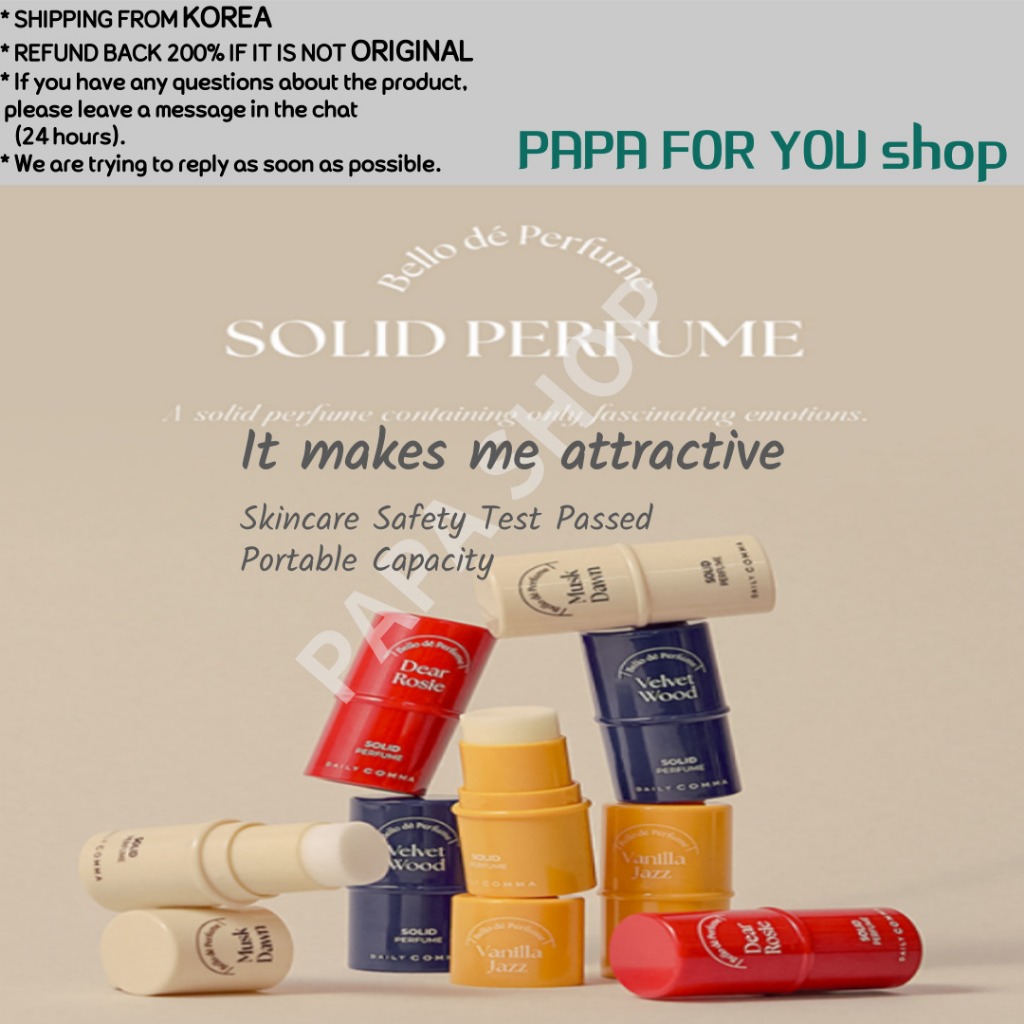 Coreano Daily Comma Solid Perfume Stick (4.7g)-Variedade De Fragrâncias ...