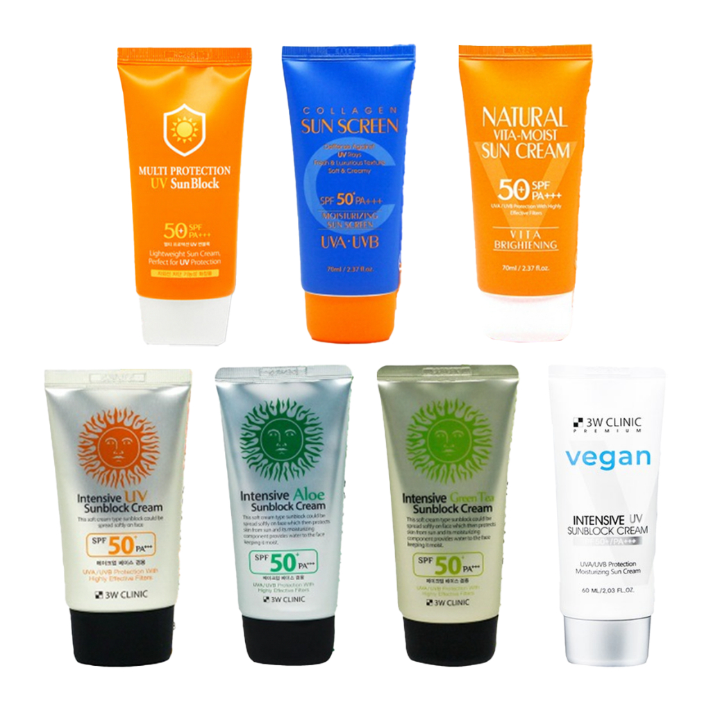 3W CLINIC Uv Sun Cream Sun Screen Sun Block Solar Protetor Spf50+ Pa ...