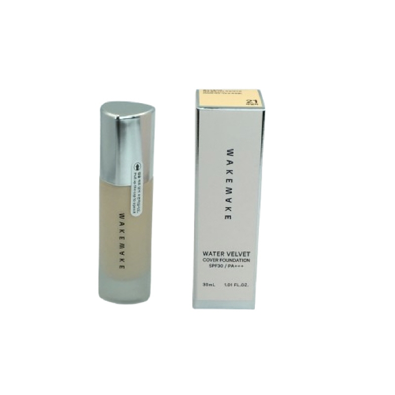 [WAKEMAKE] Water Velvet Cover Foundation SPF38 PA++ 30ml / 5 Colors | Shopee Brasil