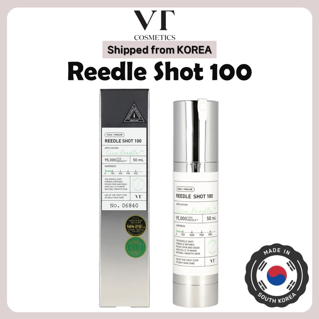 VT COSMETICS CICA Reedle Shot 100 Essência | Facial Diária Para Pele Macia , Complexo Centella ...