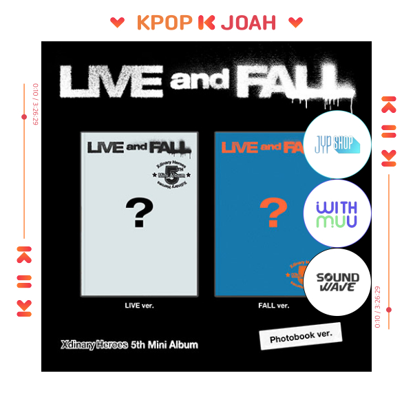 [POB / 2 SET] (PHOTOBOOK ver.) XDINARY HEROES [LIVE and FALL] 5th MINI ...