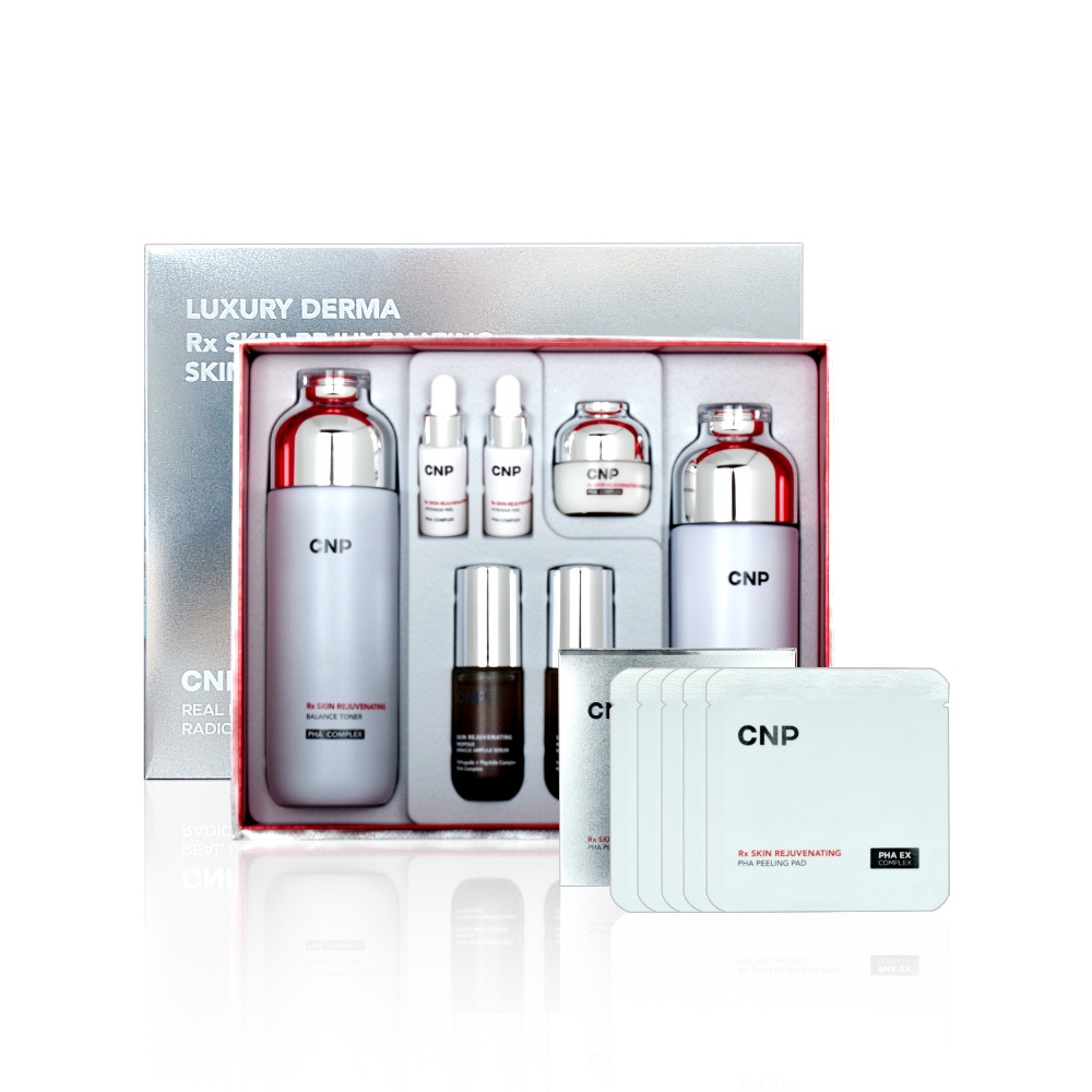 Conjunto Especial De Cuidados Com A Pele Rejuvenescedoras CNP Rx (Toner 120ml + Emulsão 100ml ...