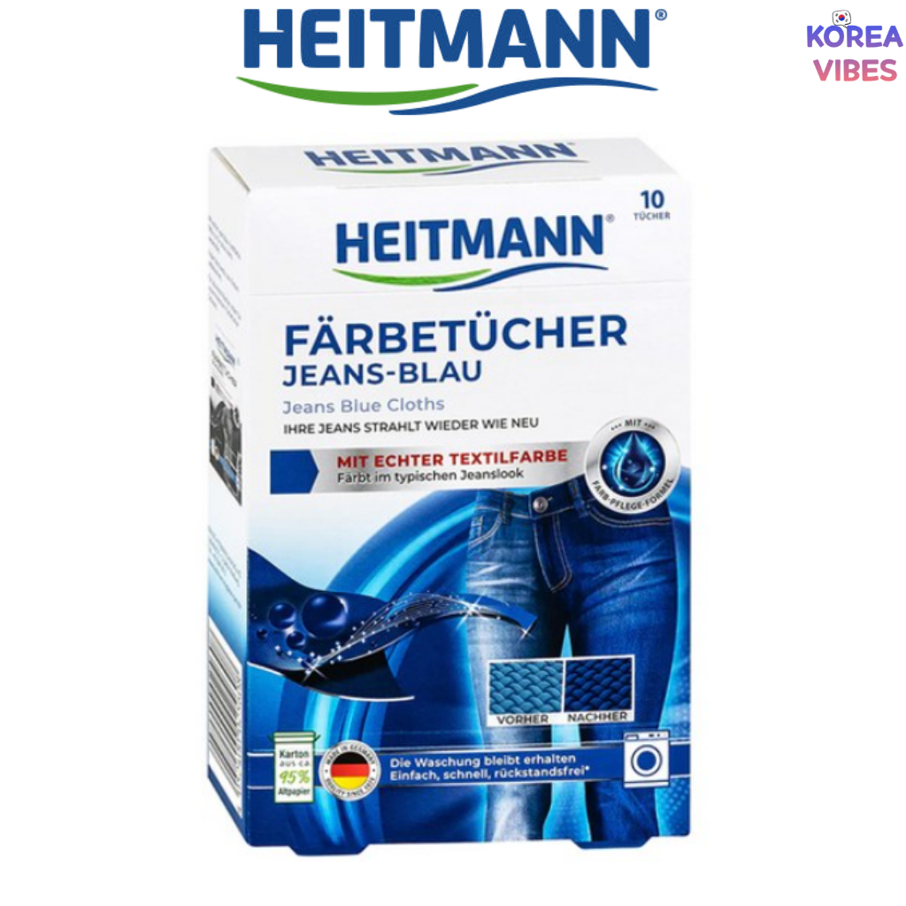 HEITMANN Azul Lavanderia Denim Jean Panos Revive Roupas Fibras Cuidados ...
