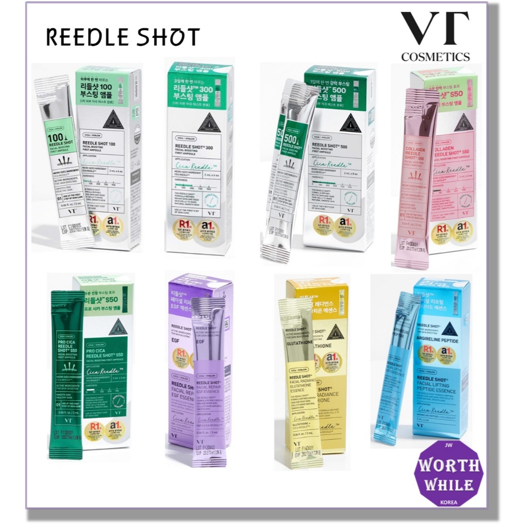 VT REEDLE SHOT Facial Boosting Primeira Ampola E Essência/S50 , 100 , 300 , 500 | Shopee Brasil