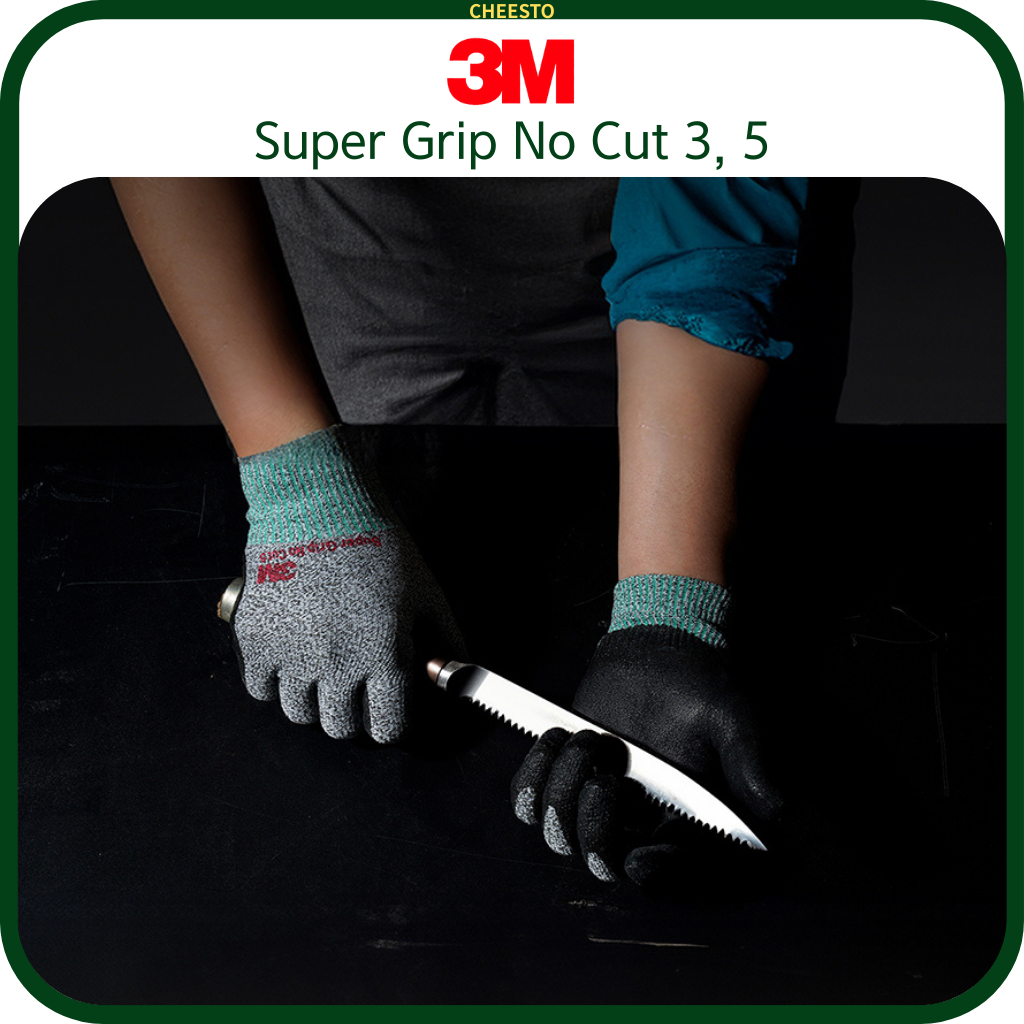 Luvas de segurança resistentes a cortes 3M Super Grip No-Cut – níveis 3 ...