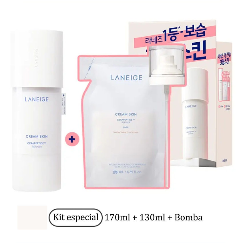 Laneige Cream Skin 170ml + Refill 130ml + Mist Pump | Shopee Brasil