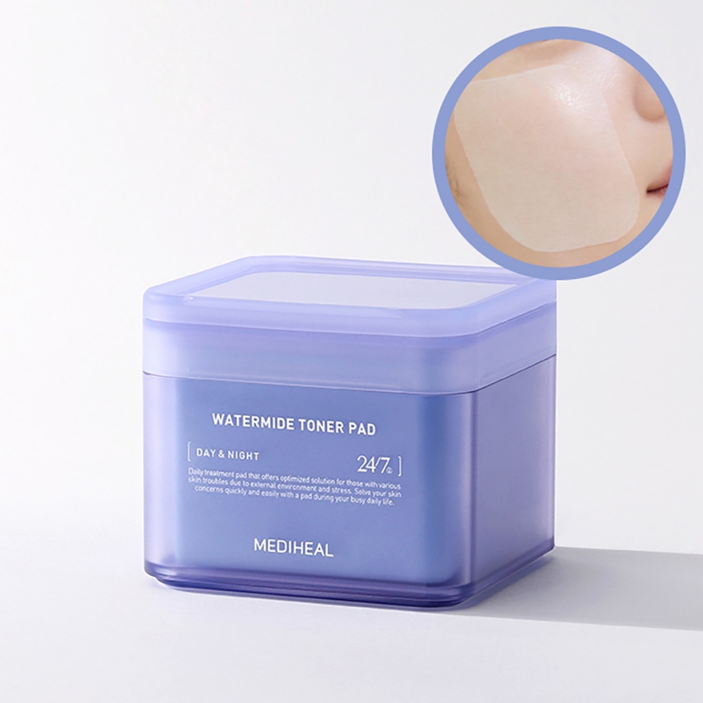 [MEDIHEAL] Almofadas De Toner Watermide 24 Horas Por Dia E Noite ...