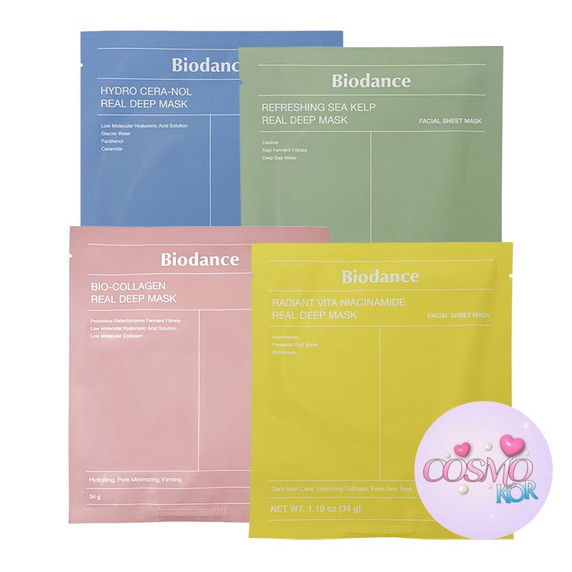 Biodance Bio-Collagen/Hydro Cera-nol/Refreshing Sea Kelp/Radiant Vita ...
