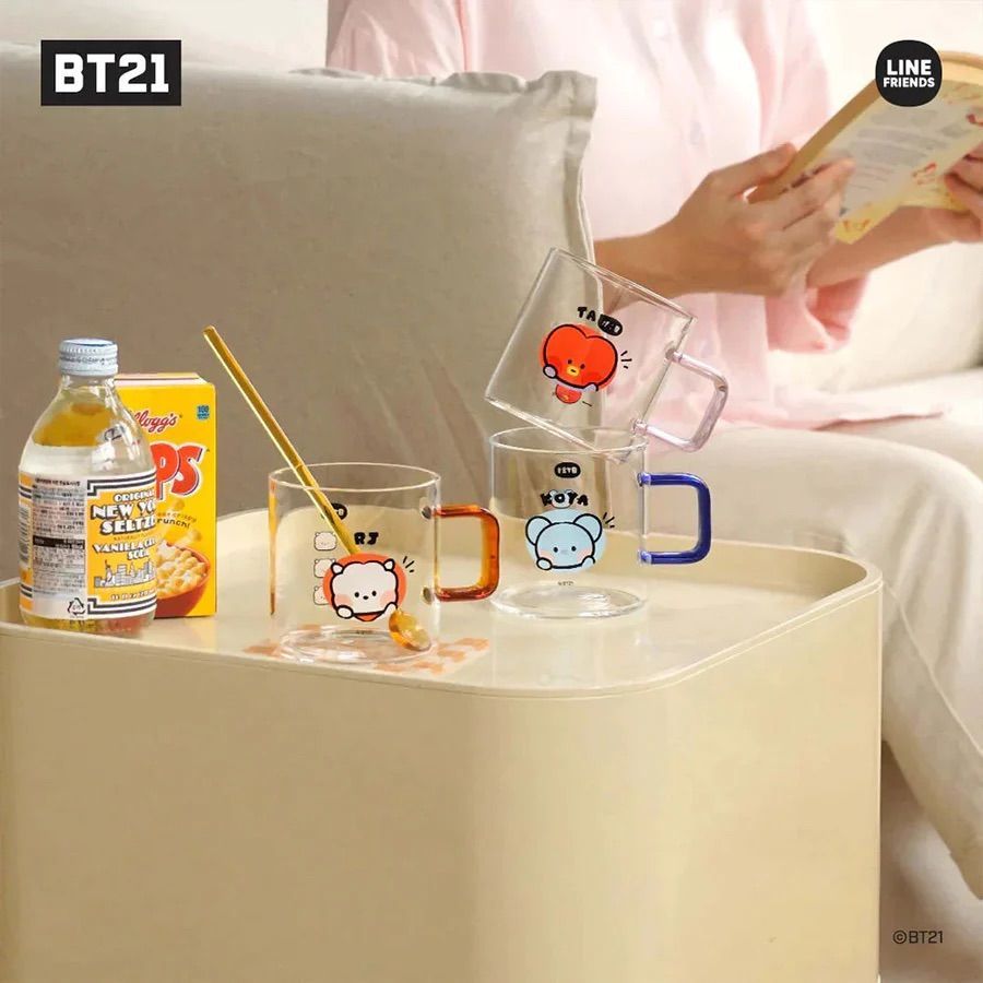BT21 Minini Glass Cup Mug | Shopee Brasil