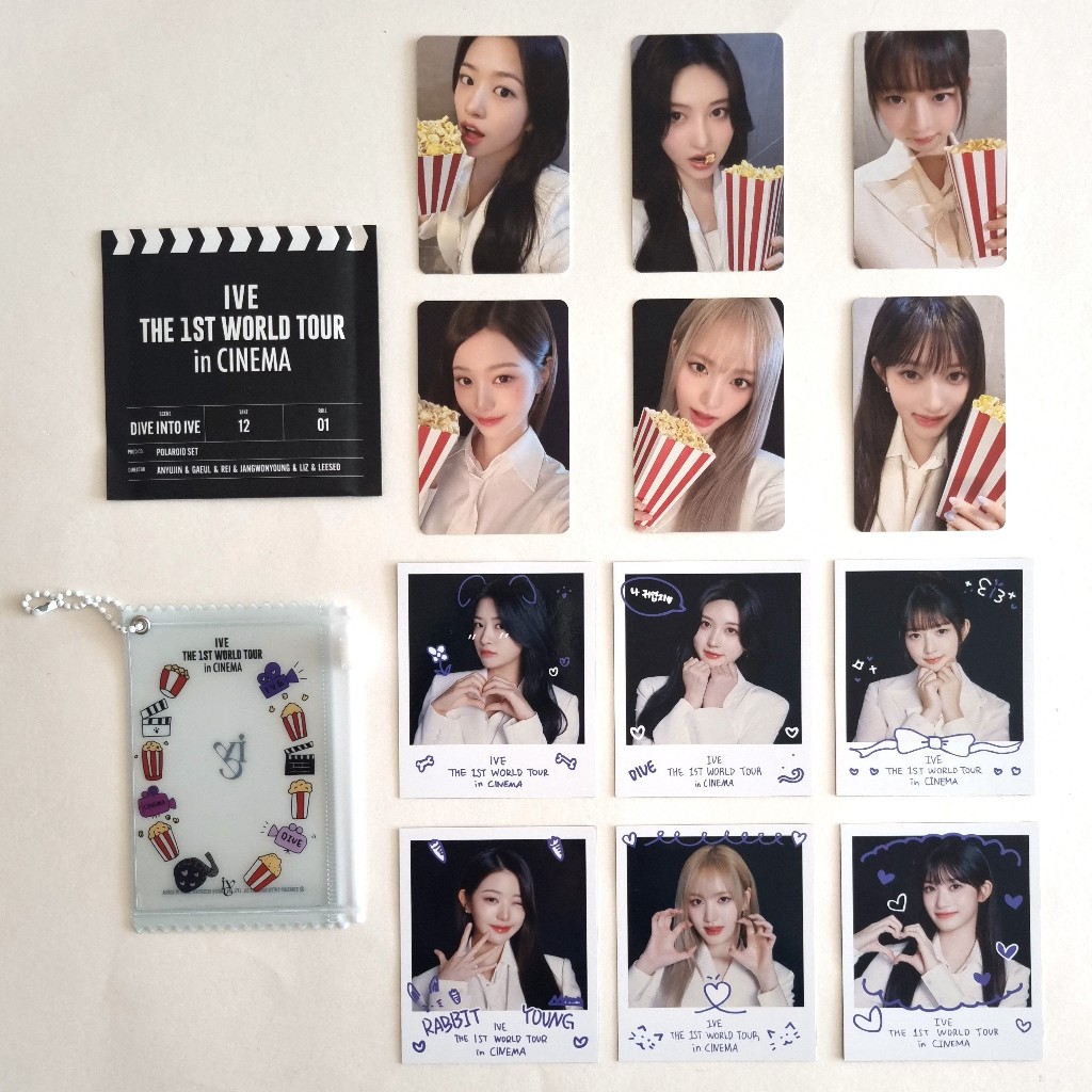 IVE THE 1ST WORLD TOUR Em CINEMA POP-UP STORE MD Bolsa Oficial Para Cartão Fotográfico ...