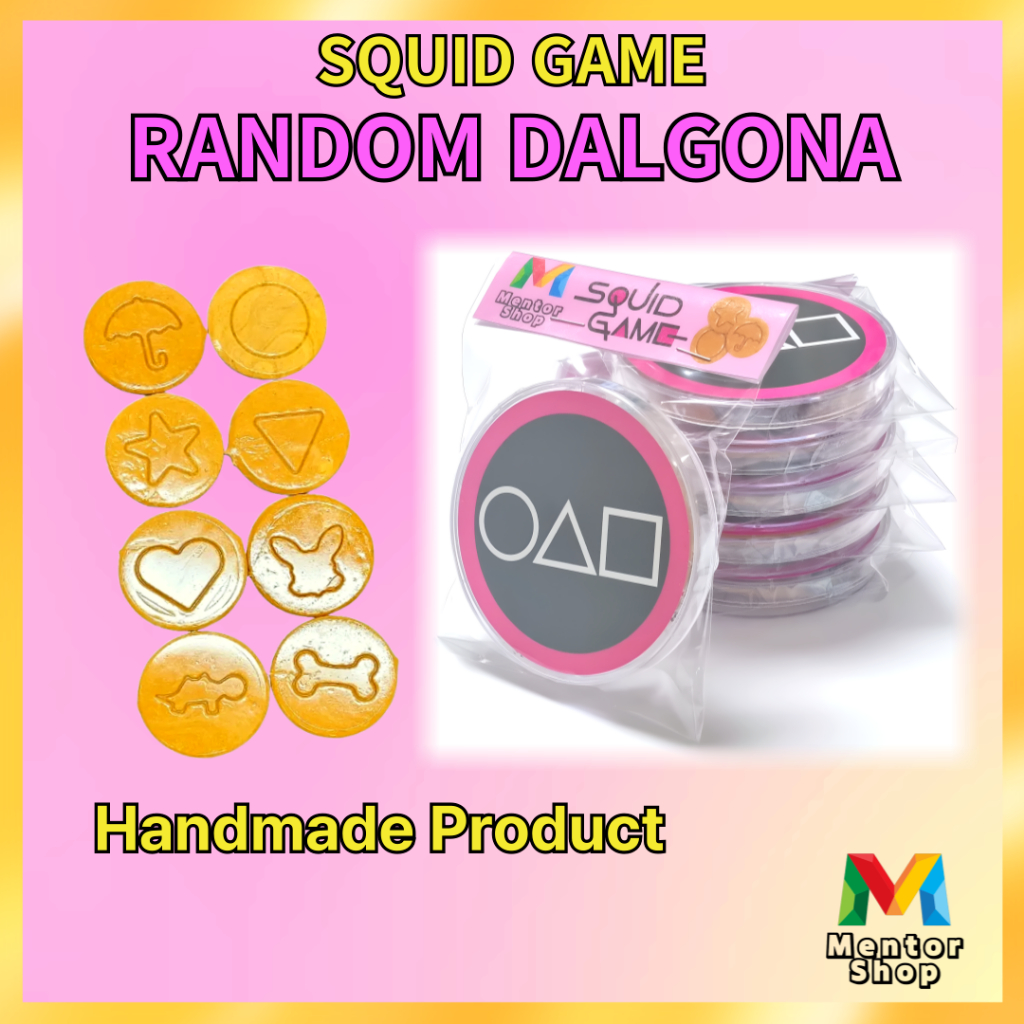 [Mentor Shop] Squid Game Random Dalgona (Jogo Tradicional Coreano) | Shopee Brasil