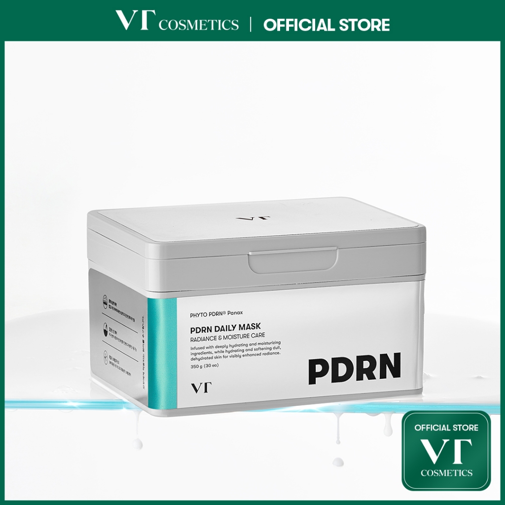 [VT] PDRN Daily Mask 30pcs Plant-based vegan PDRN, Radiance Care [Official Flagship] | Shopee Brasil
