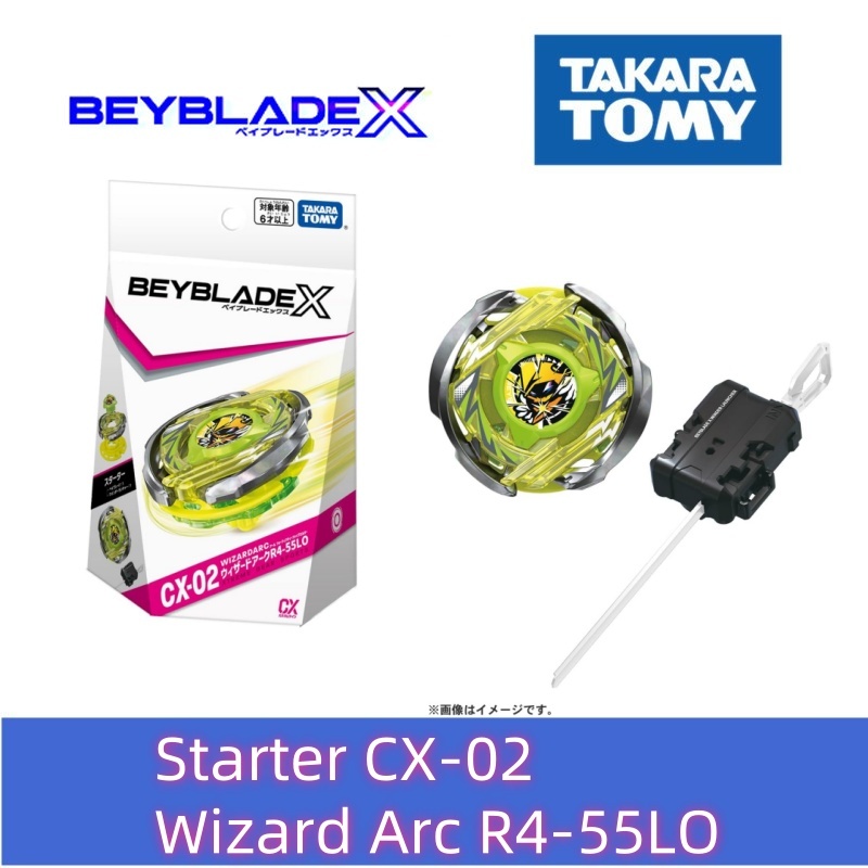 Brinquedo Giratório Original Takara Tomy Beyblade-X Starter CX-02 Wizard Arc R4-55LO | Shopee Brasil