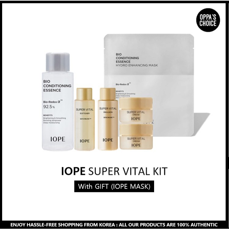 [Limitado] KIT IOPE SUPER VITAL Com Máscara BIO | Shopee Brasil