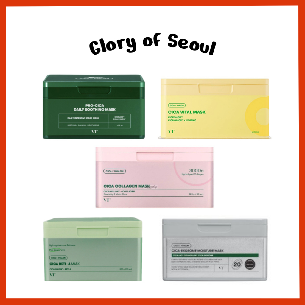 VT Cosmetics Daily Soothing Mask 5Type (Pro Cica / Vital / Collagen ...